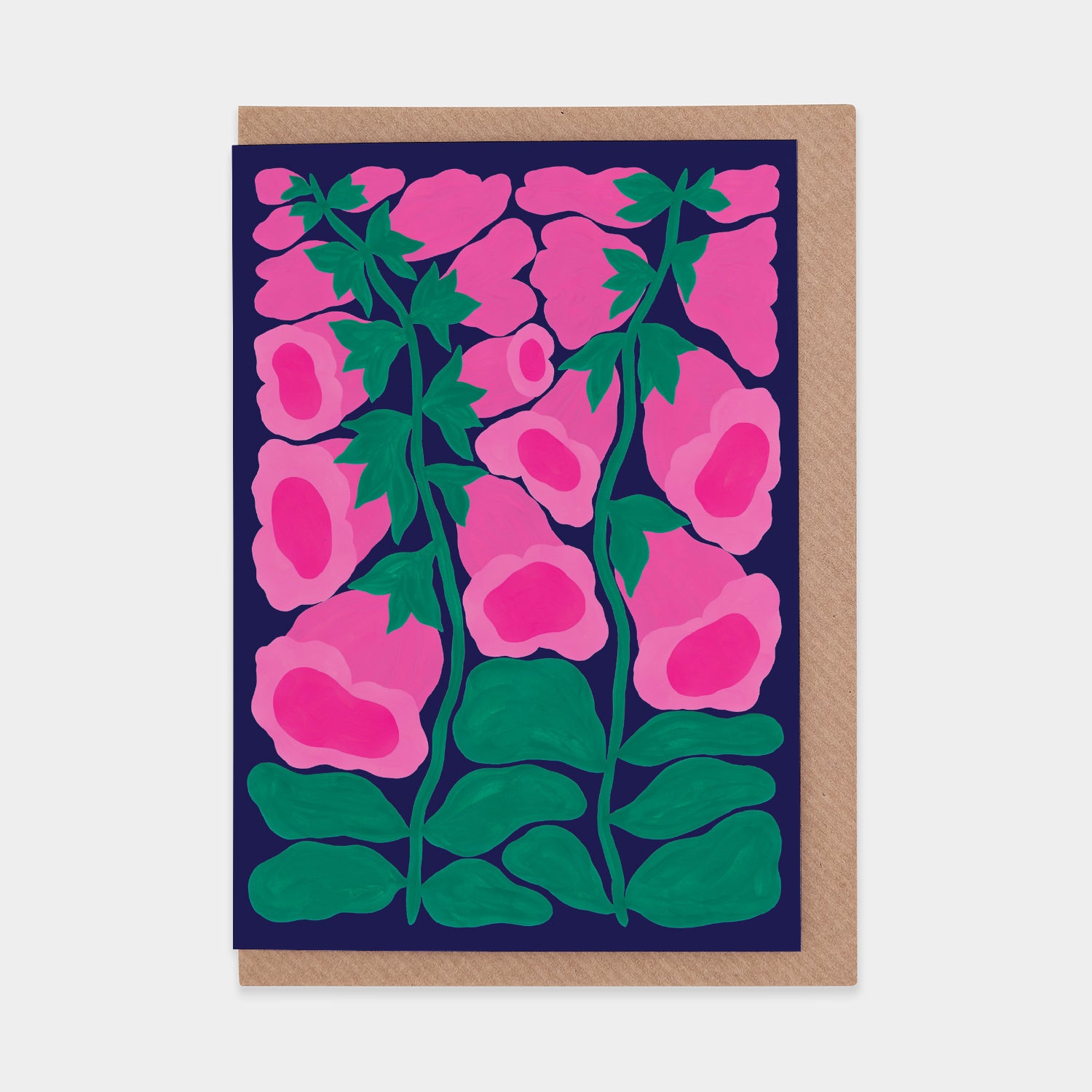 Foxglove (Pink) WWF Greetings Card– Evermade