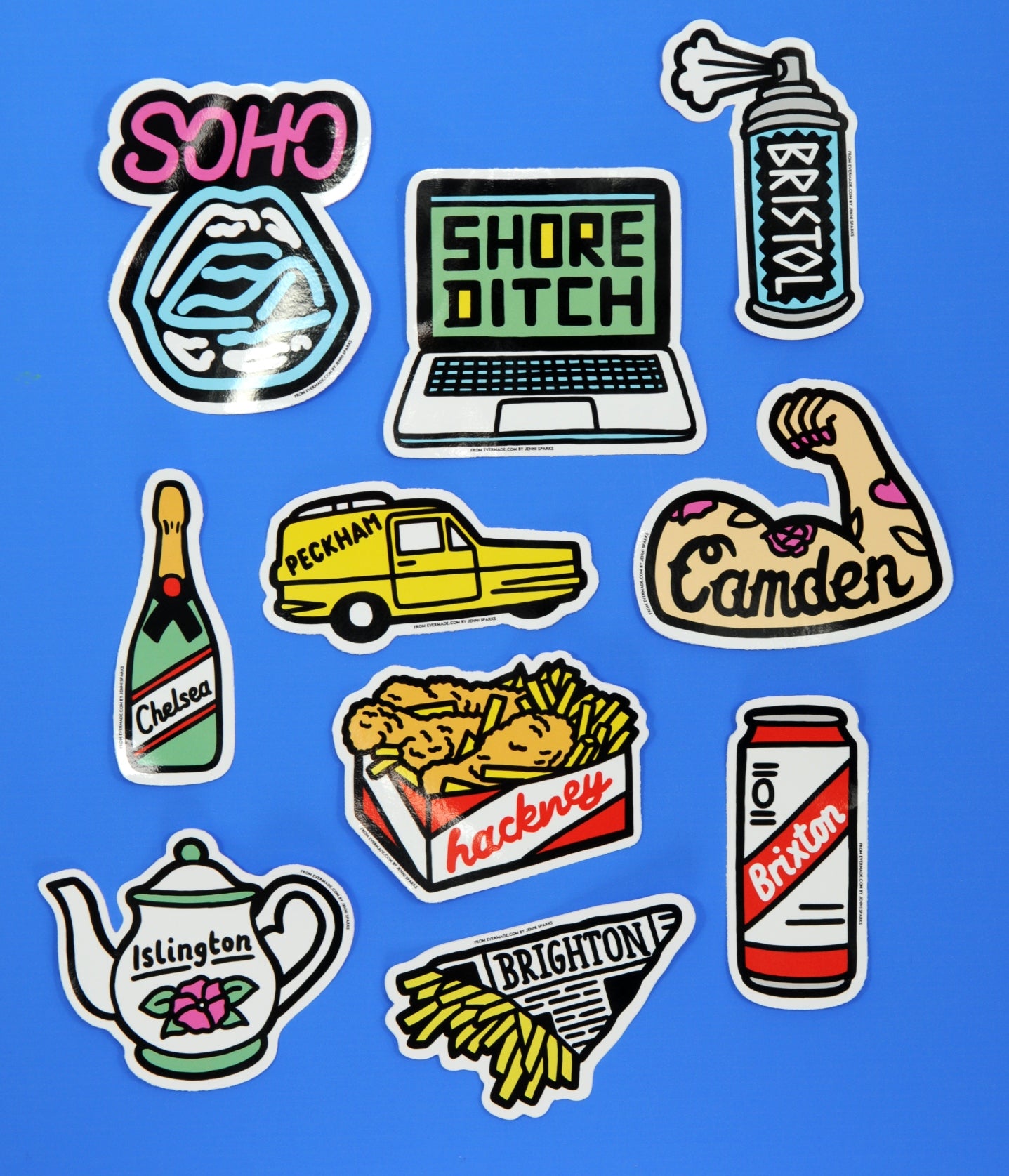 Jenni Sparks Hometown Stickers– Evermade