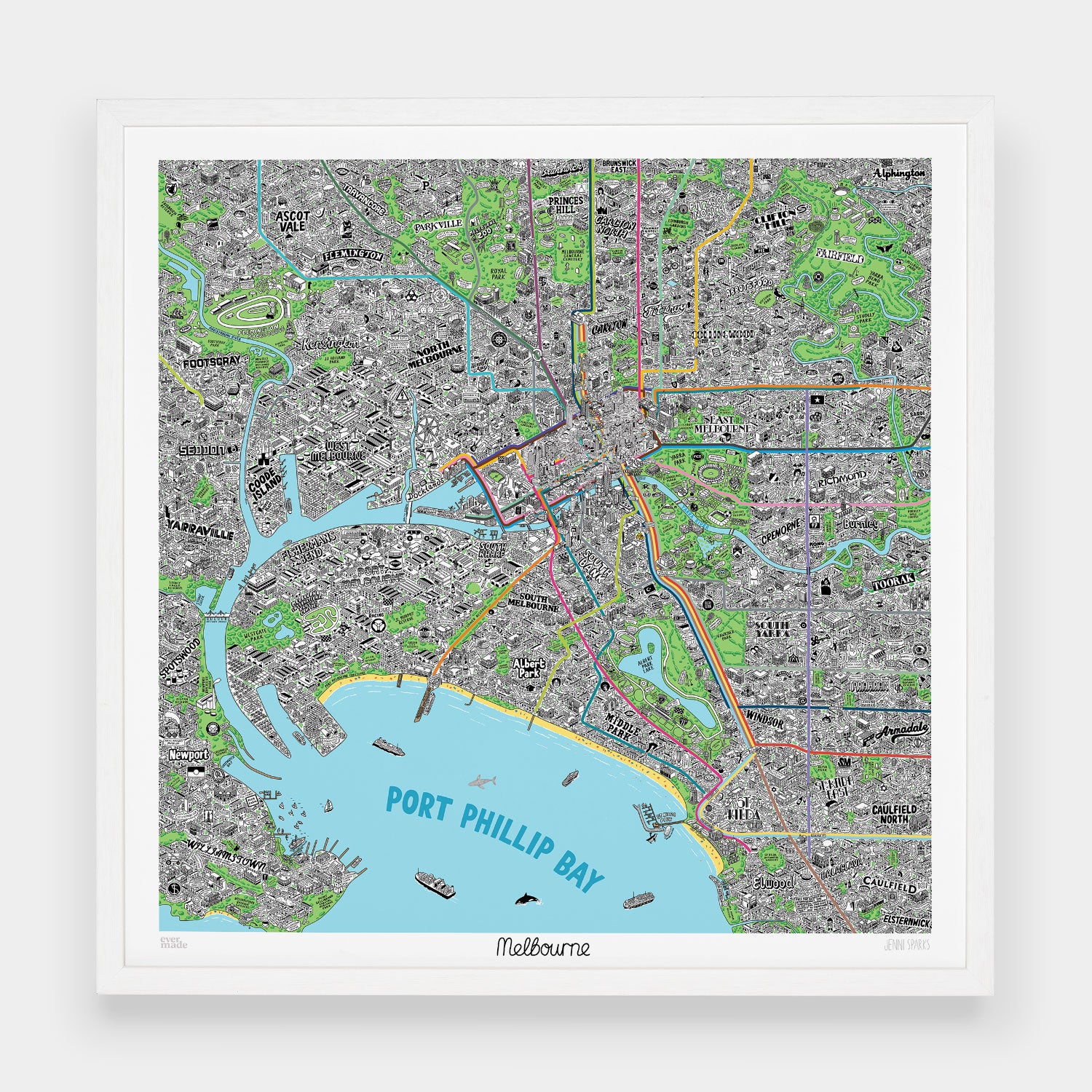 Hand Drawn Map of Melbourne– Evermade
