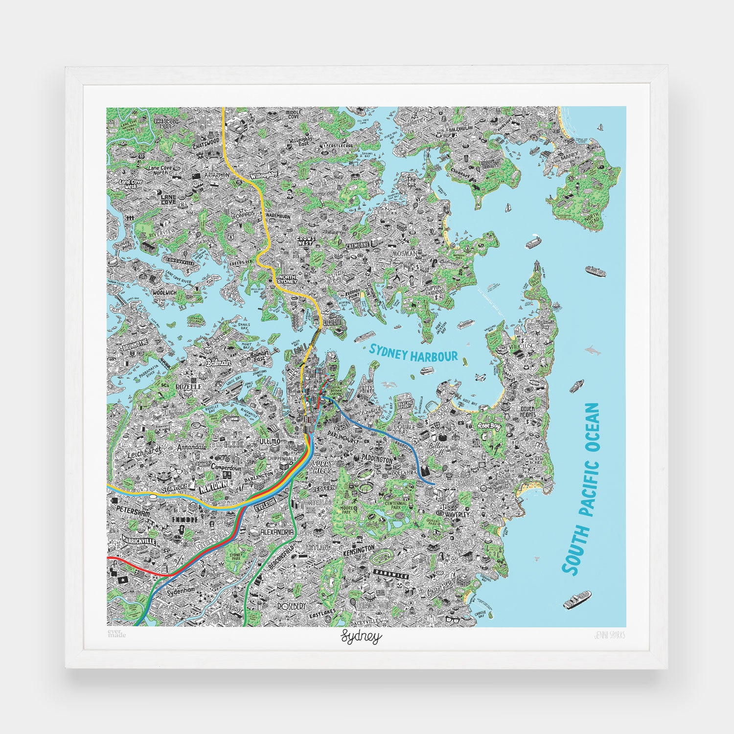 Hand Drawn Map of Sydney– Evermade